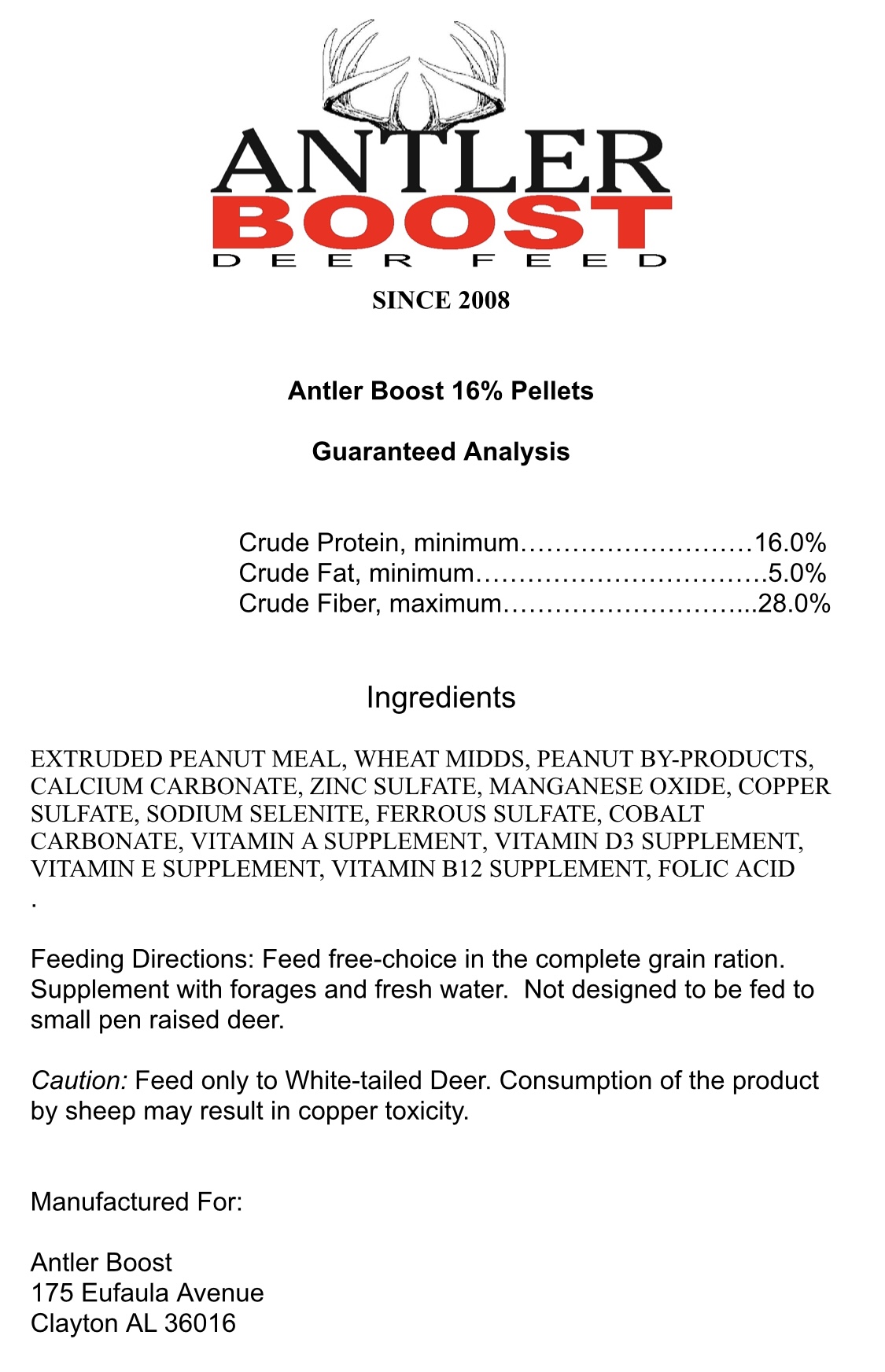 Antler Boost - Premium Deer Feed - High by-pass protein sources, high ...